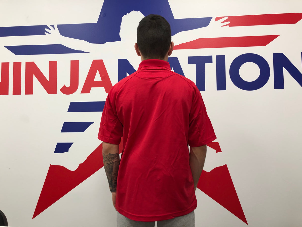 Ninja Nation Men’s Staff Polo—Red